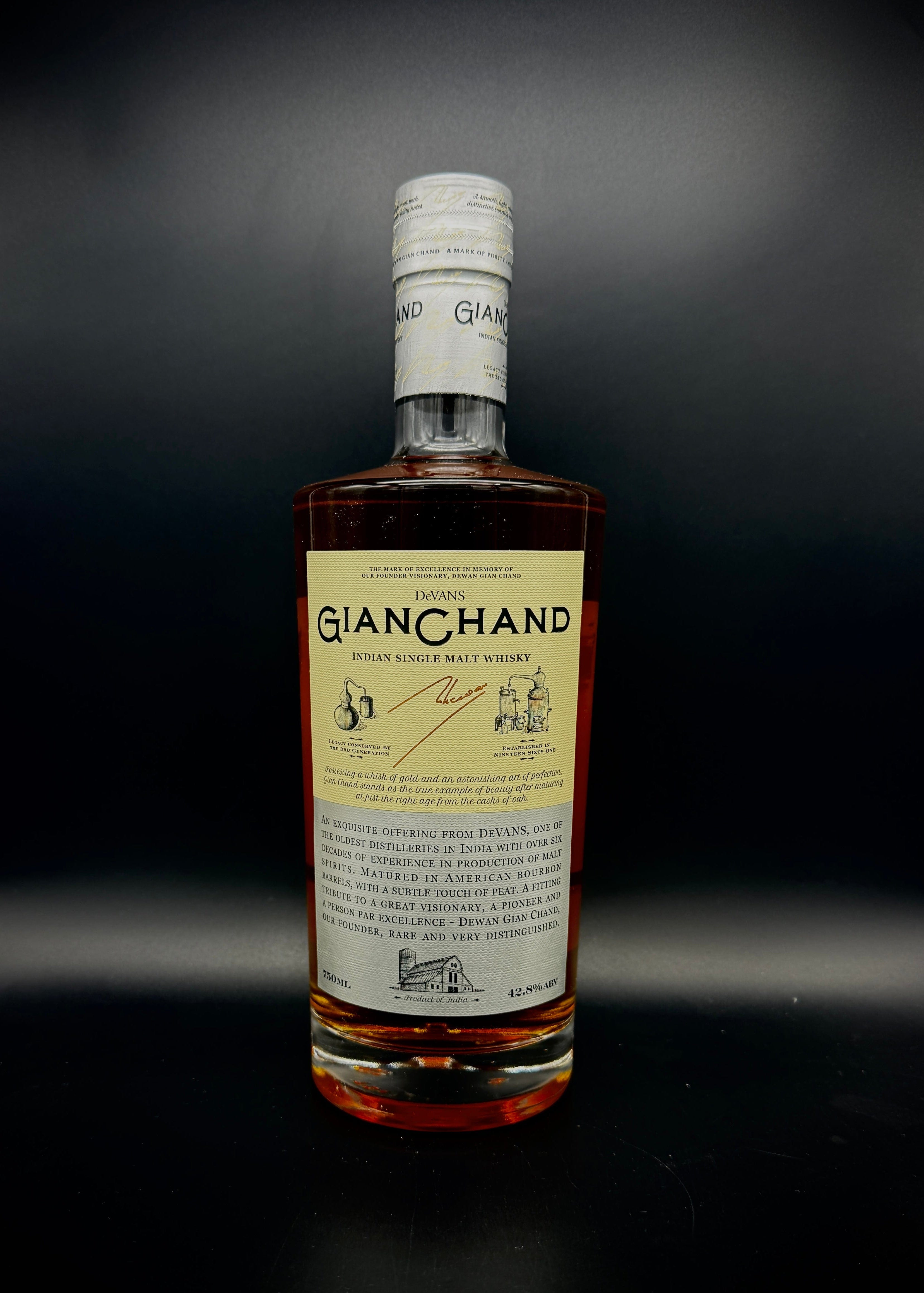 DeVans Gianchand Single Malt Indian Whisky 42.8%ABV 30ml – Horny Pony