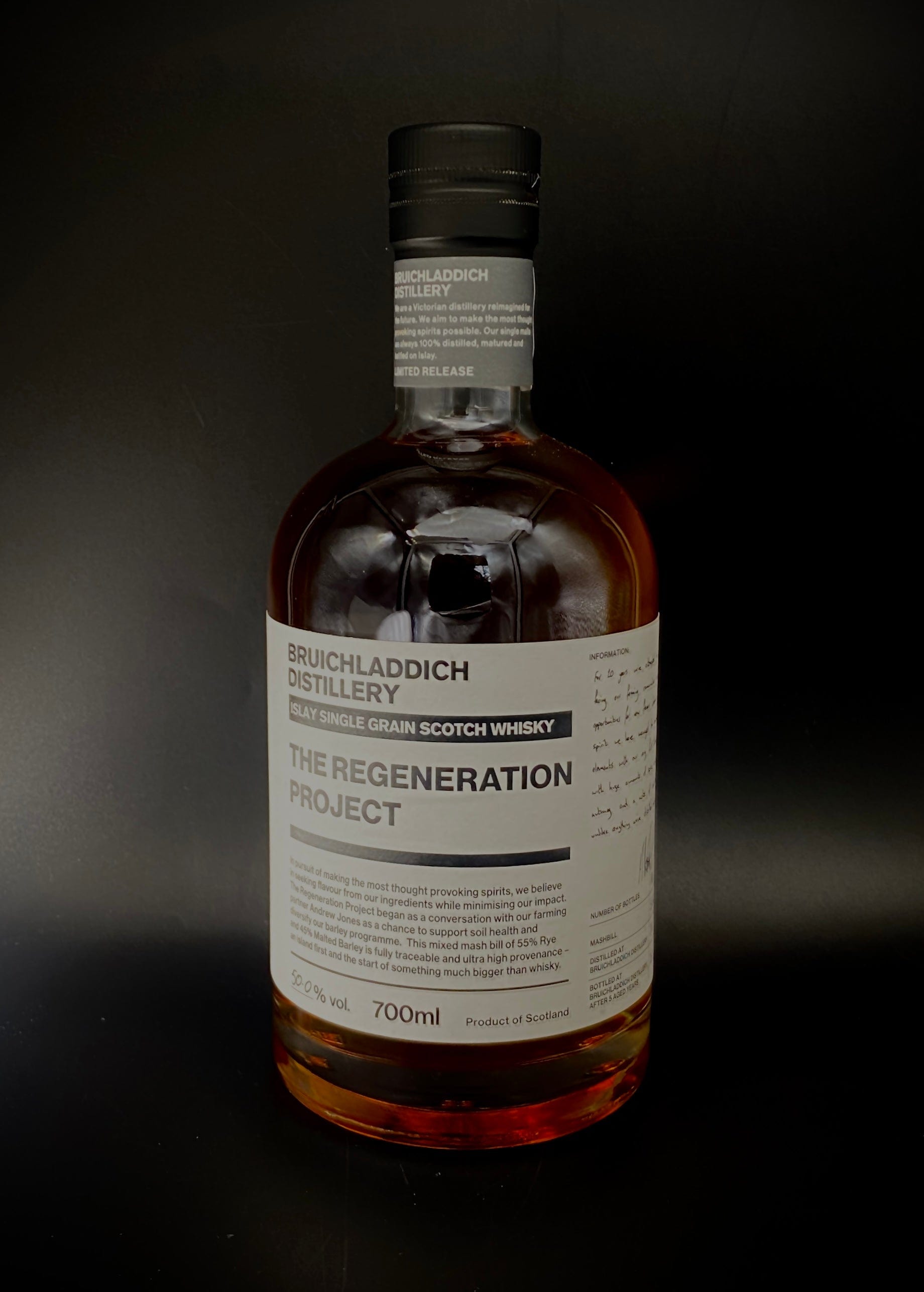 Bruichladdich Islay Rye Whisky The Regeneration Project 50%ABV 30ml ...